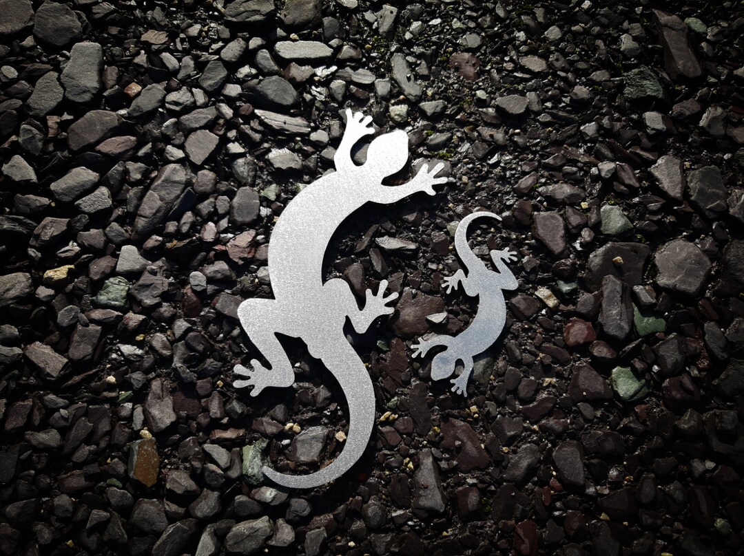 Stainless Steel Lizard Metal Wall Art, Gecko Garden Wall Art, Gecko ...