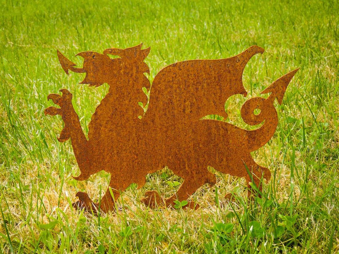 Welsh Dragon Lawn Ornament Plant Pot Decor Welsh Allotment - Etsy
