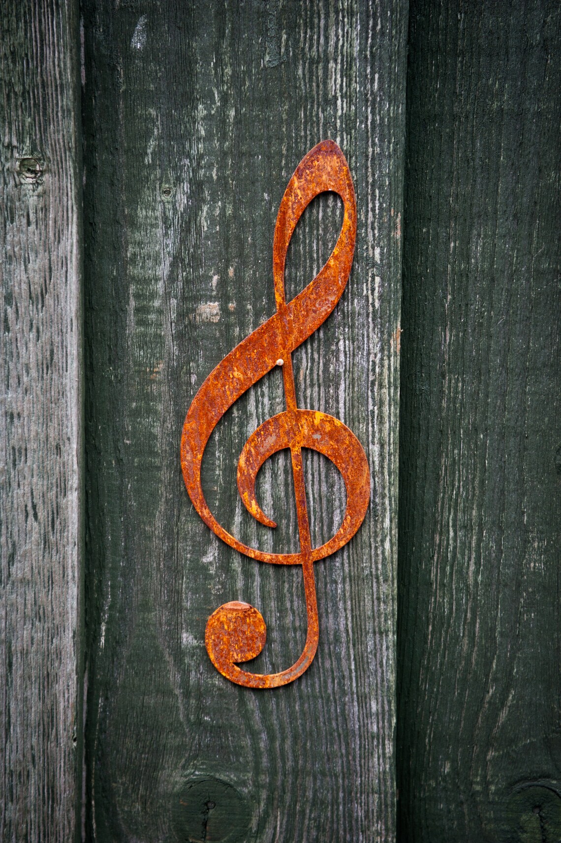 Treble Clef Metal Wall Art Musical Rusty Garden Art Decor - Etsy