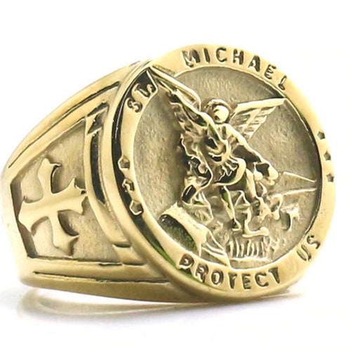 Saint Michael Protect US 316L Stainless Steel Ring - Etsy