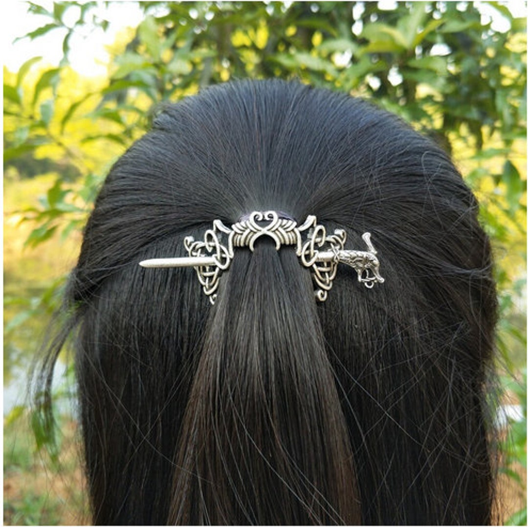 Viking Dragon Hairpin Celtics Knotwork Hairpin Hair Jewelry - Etsy UK