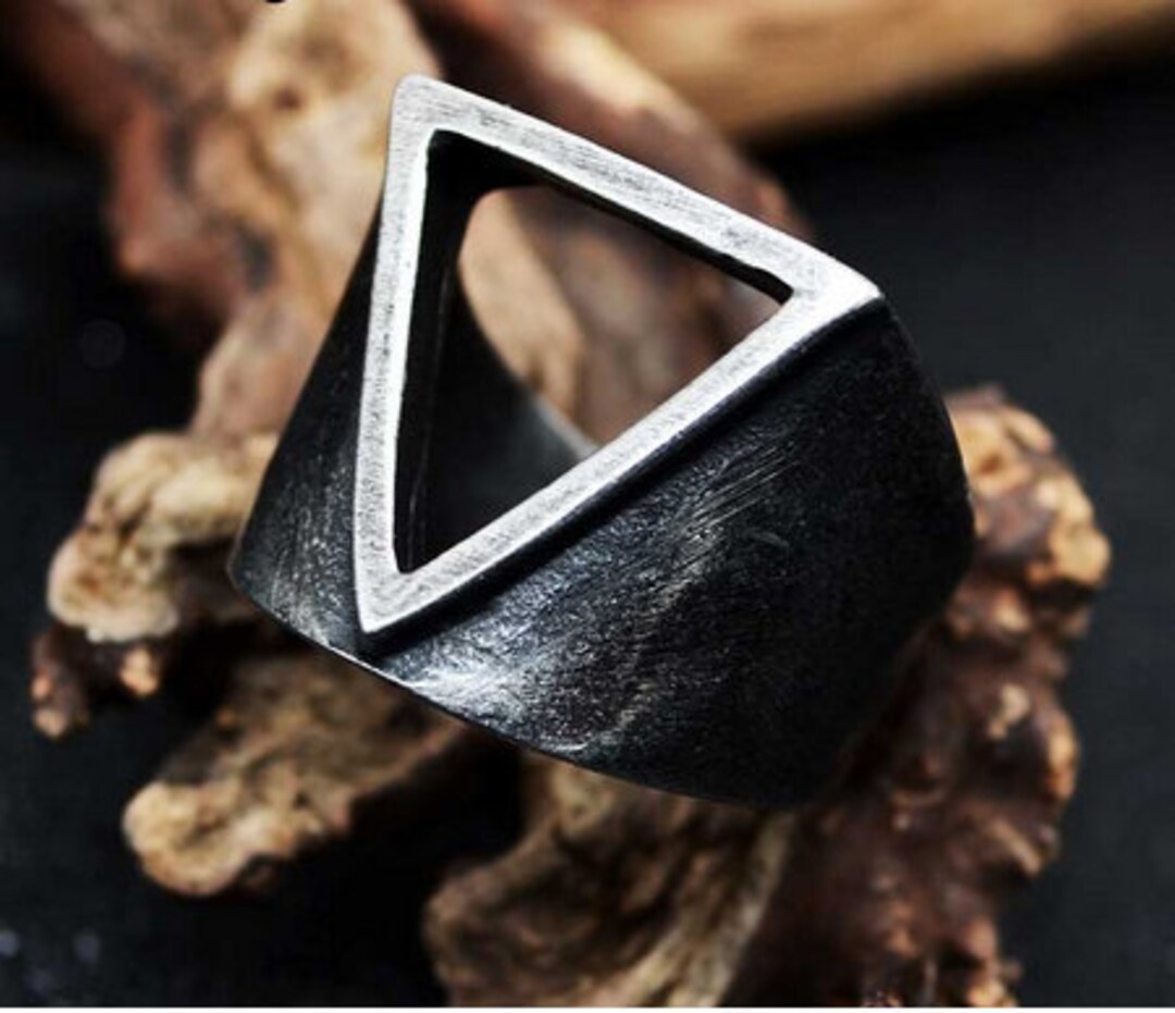 Triangle Viking Ring - Etsy