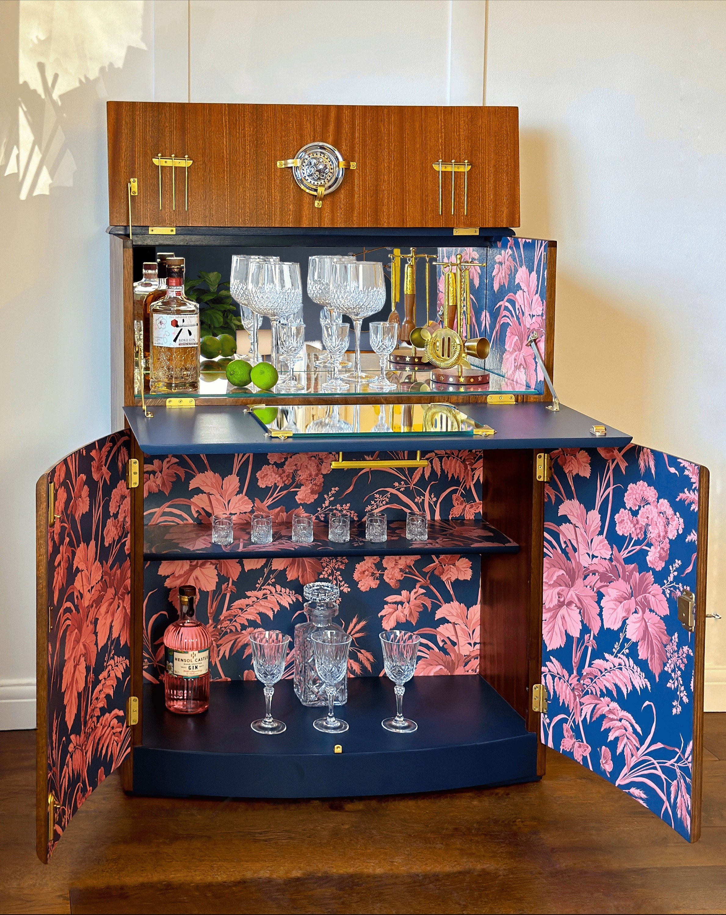 Unique Walnut Art Deco 1920s Vintage Cocktail Cabinet, Unique Upcycled ...