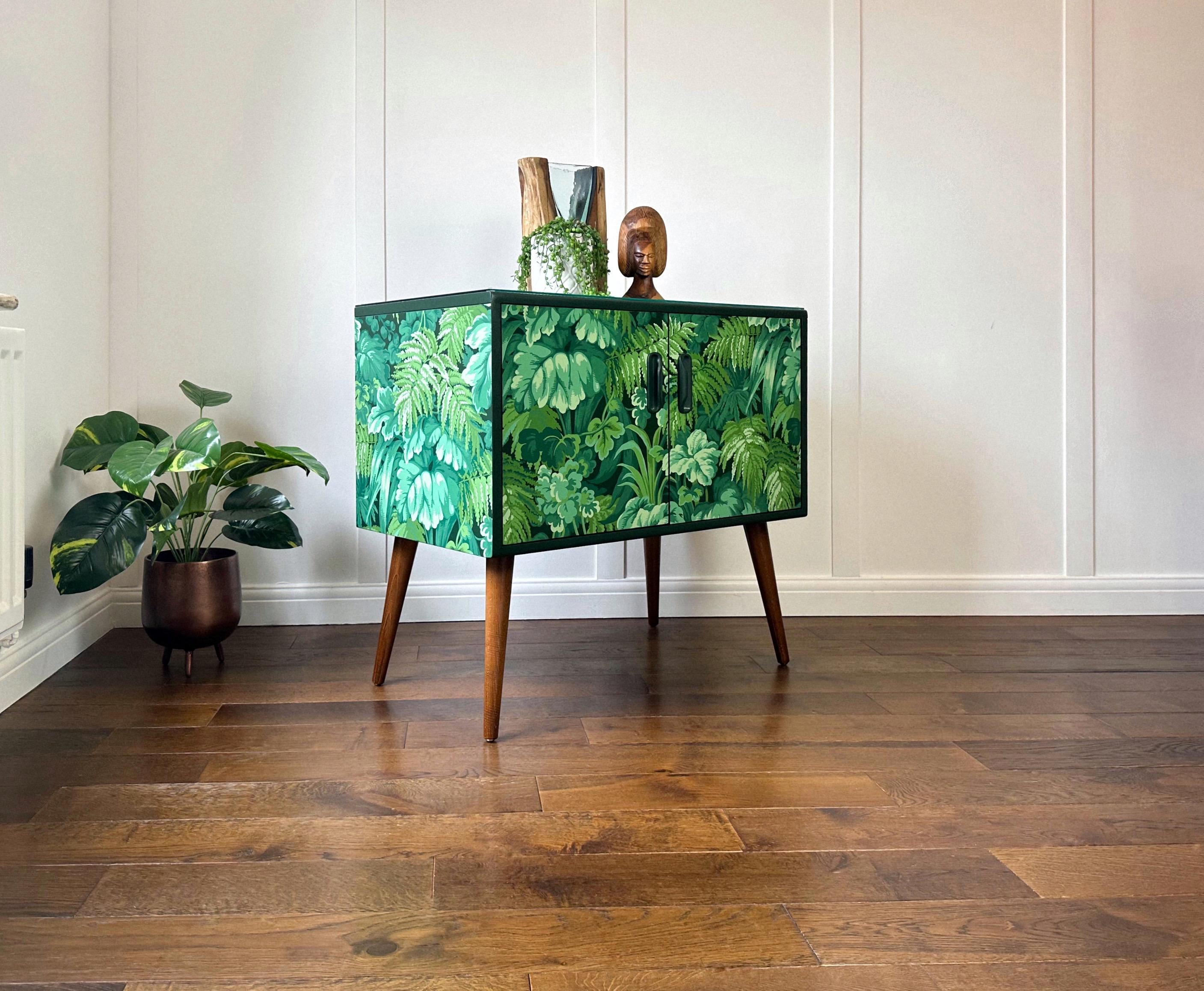 Vintage G Plan Sideboard, Green Forest Tropical Sideboard, Teak MCM TV ...