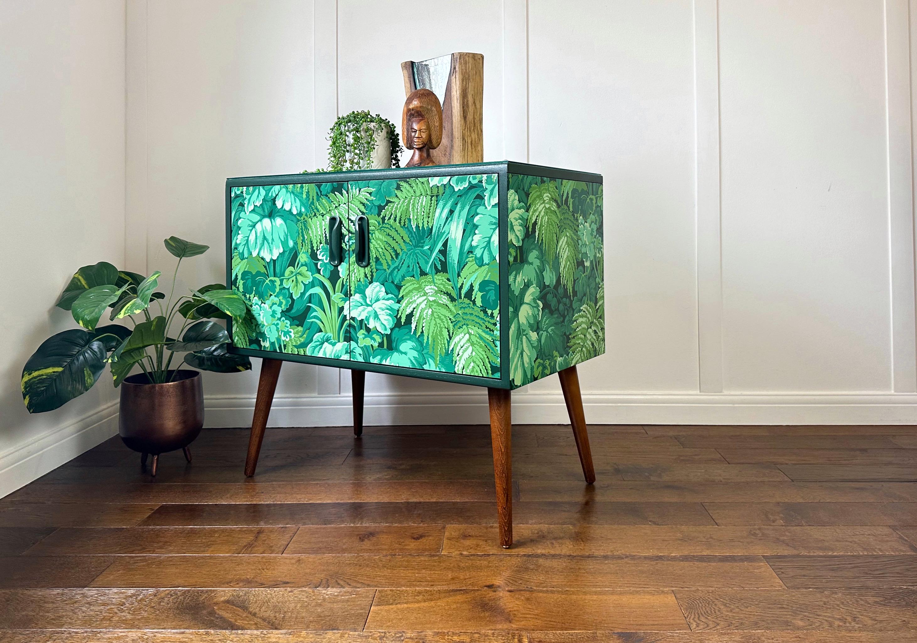 Vintage G Plan Sideboard, Green Forest Tropical Sideboard, Teak MCM TV ...