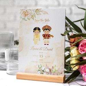 Sri Lankan Sinhala Traditional Udarata Couple Wedding Invitation | Save ...