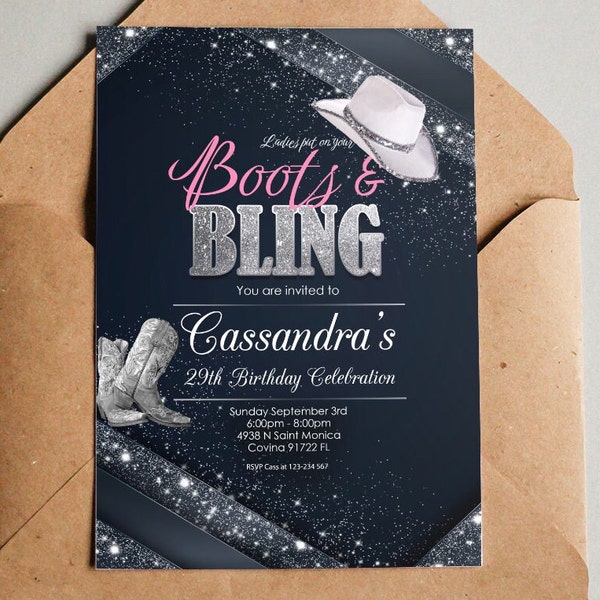 Bling Invitation - Etsy