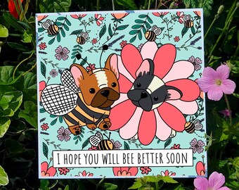 Social Distancing for the Best Frenchie Card Social Distancing Get Well ...