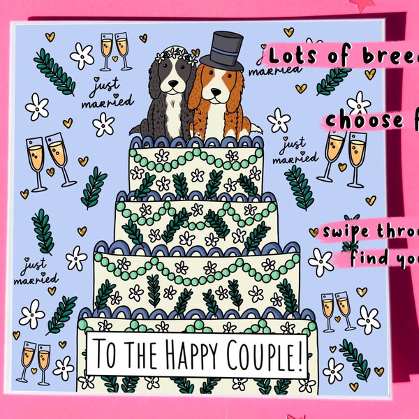 Dog Wedding Card - Etsy