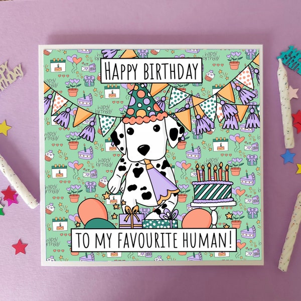 Dad Dalmatian Birthday Card - Etsy