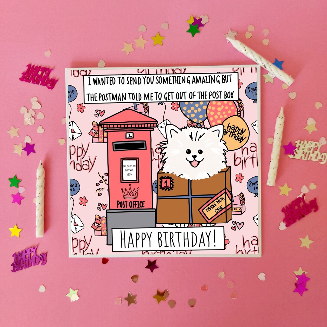 Pomeranian Dog Birthday Card Pomeranian Dog Lover Greetings Cards ...