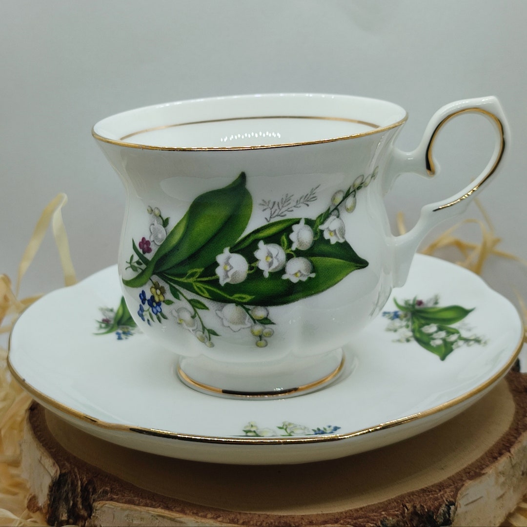 Vintage Fine Bone China Big Bone China Cup and Saucer Lily of Teh ...
