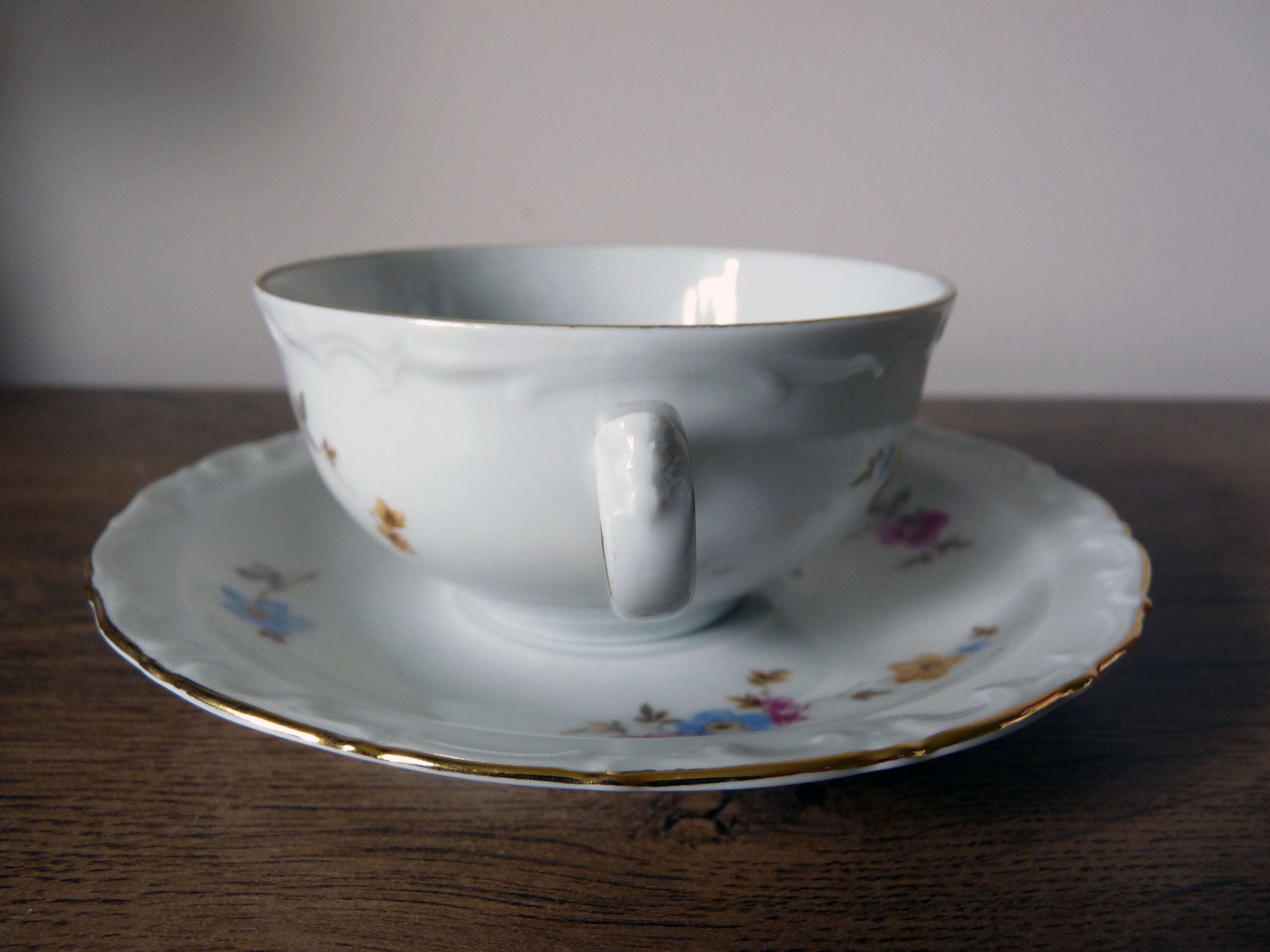 Kahla Collectible China Cup and Saucer, German Old China Tea Cup and ...