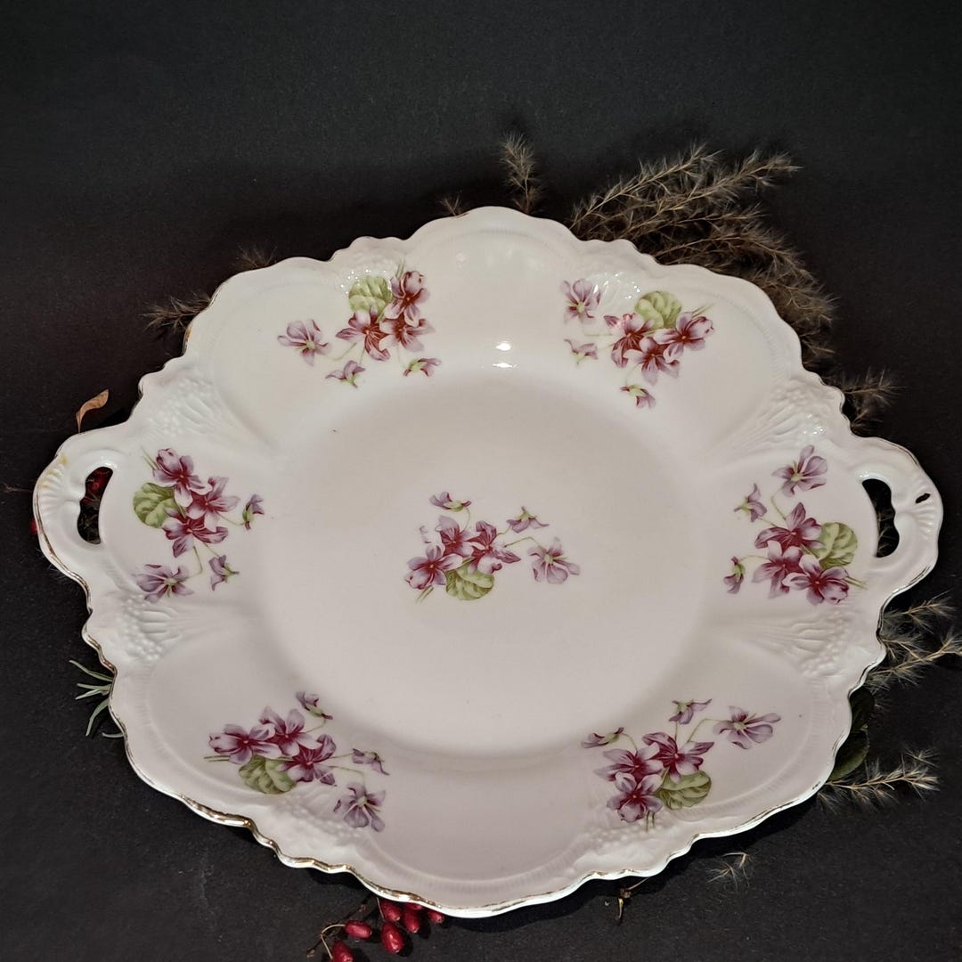 Antique 100 Years Old Porcelain Zeh, Scherzer Round Platter, German ...
