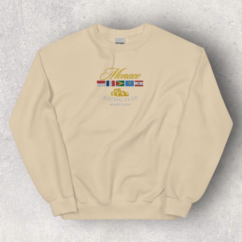 Monaco Racing Club Monte Carlo Premium Luxury Embroidered Crewneck ...
