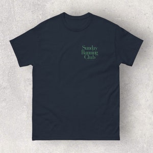 Sunday Running Club Green Vintage-inspired T-shirt - Retro Style for ...