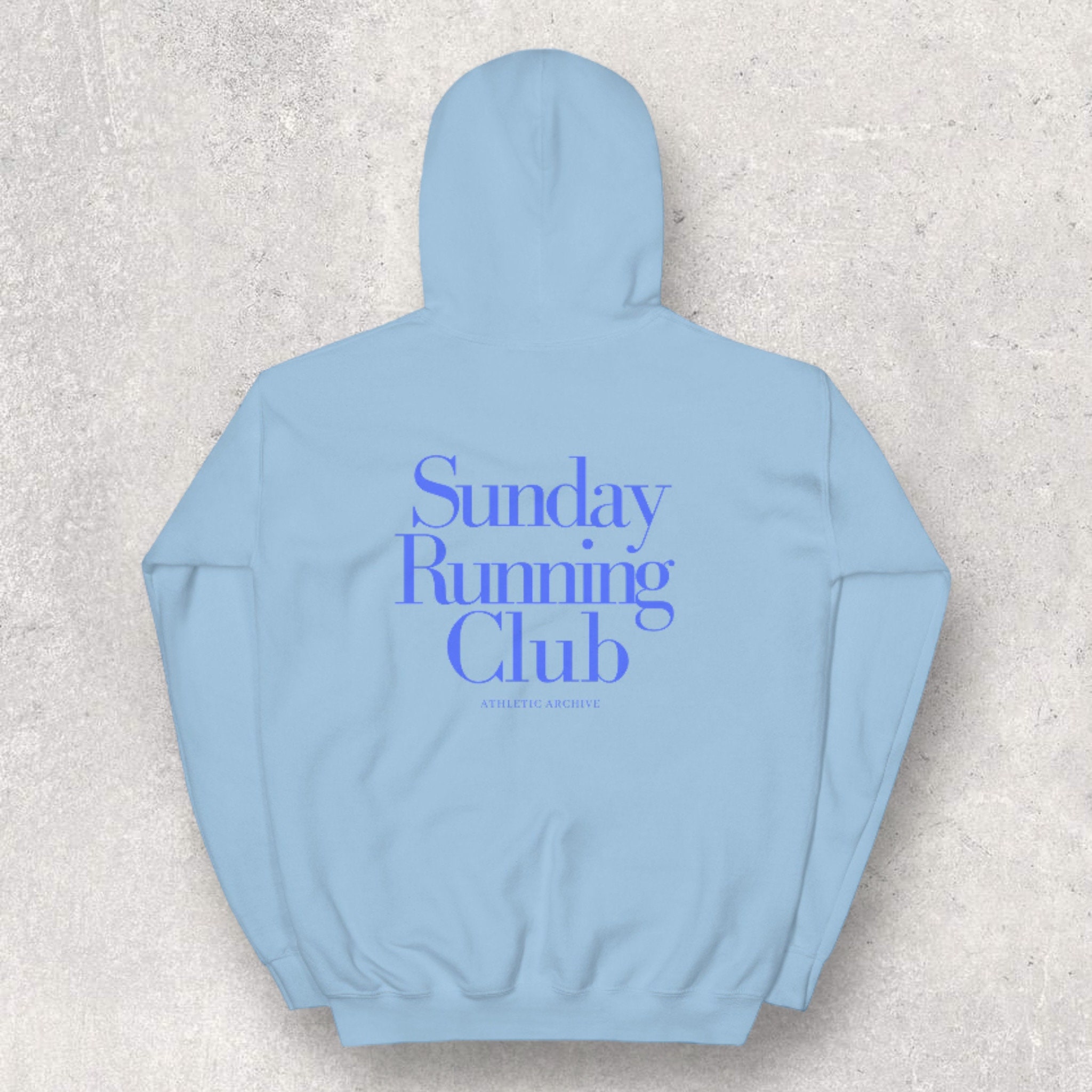 Vintage-Inspired Cotton Hoodie Sunday Running Club Print for - Etsy.de