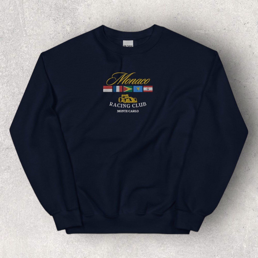 Monaco Racing Club Monte Carlo Premium Luxury Embroidered Crewneck ...