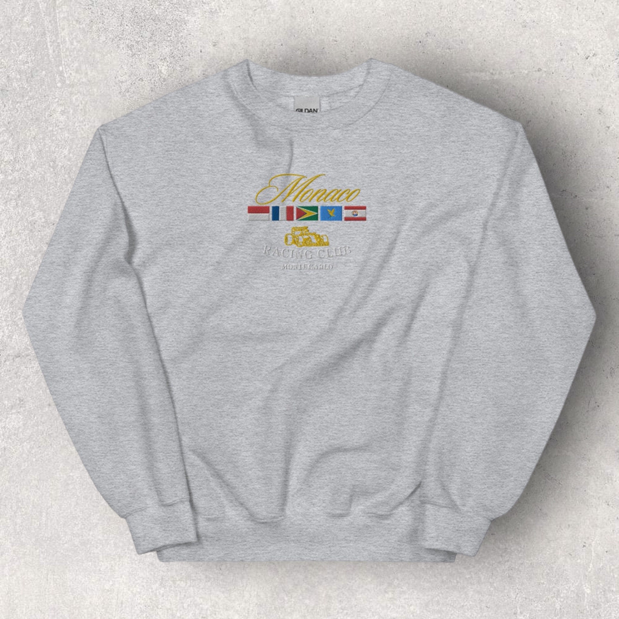 Monaco Racing Club Monte Carlo Premium Luxury Embroidered Crewneck ...