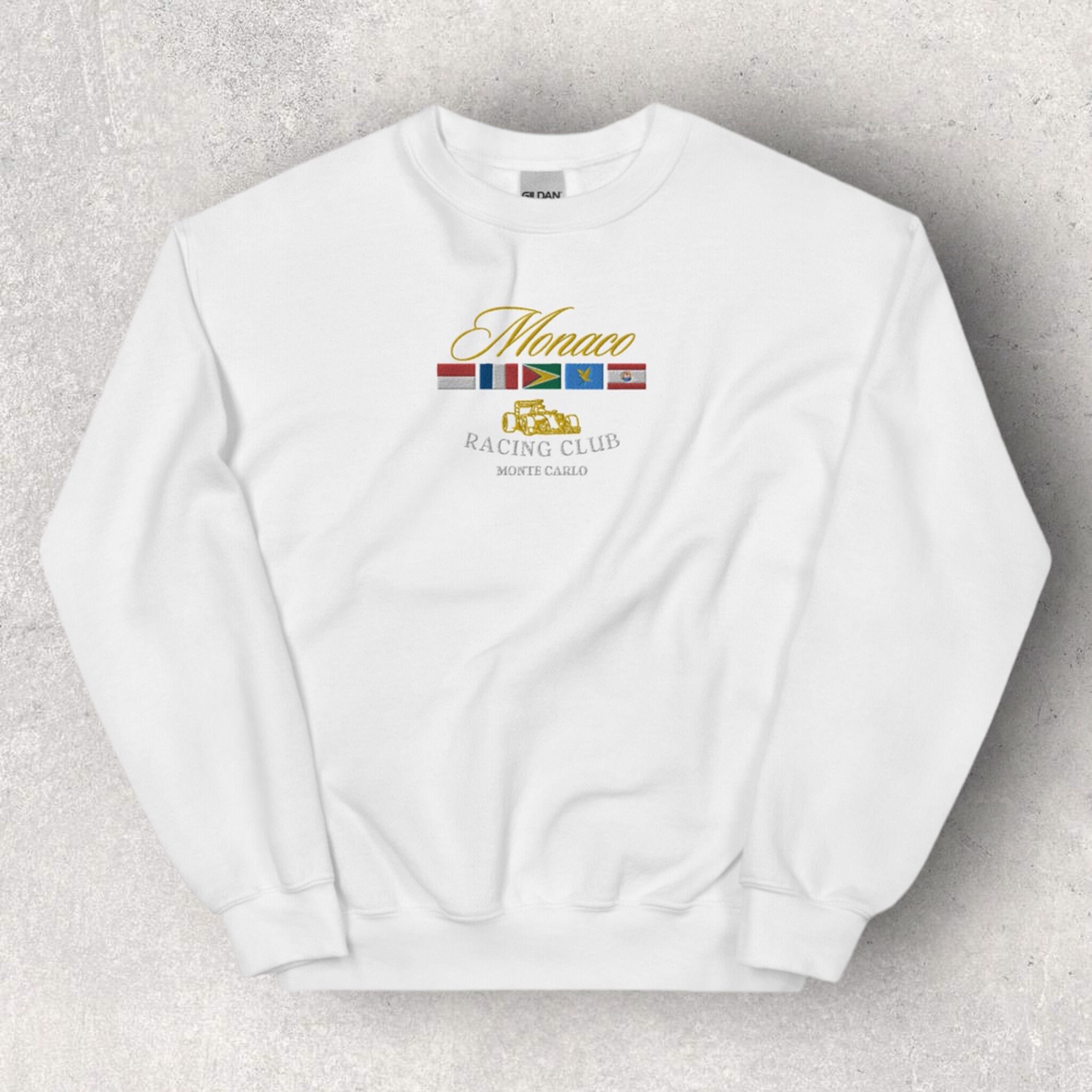 Monaco Racing Club Monte Carlo Premium Luxury Embroidered Crewneck ...