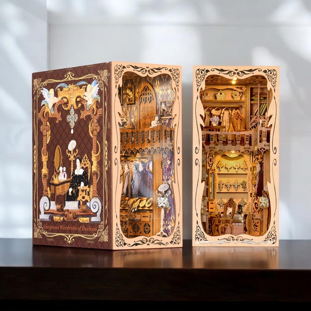 DIY Book Nook Kit - the Duchess Wardrobe, Miniature House With LED ...