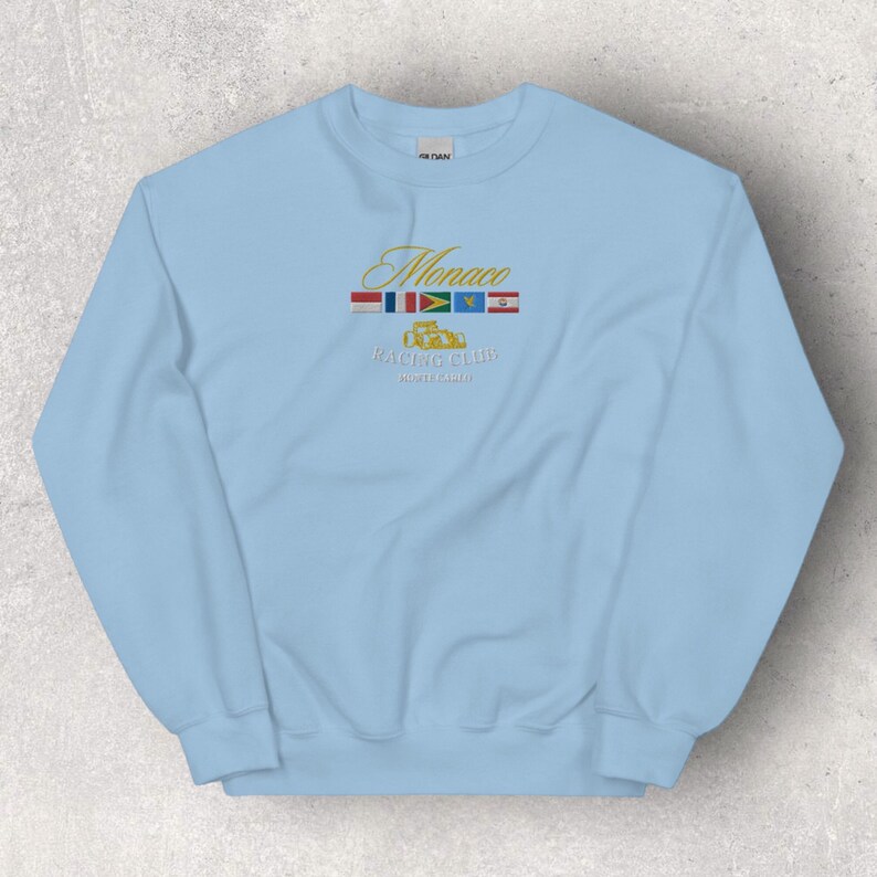 Monaco Racing Club Monte Carlo Premium Luxury Embroidered Crewneck ...