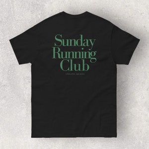 Sunday Running Club Green Vintage-inspired T-shirt - Retro Style for ...
