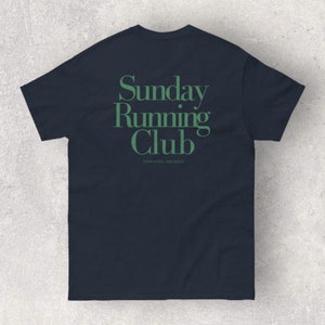 Sunday Running Club Green Vintage-inspired T-shirt - Retro Style for ...