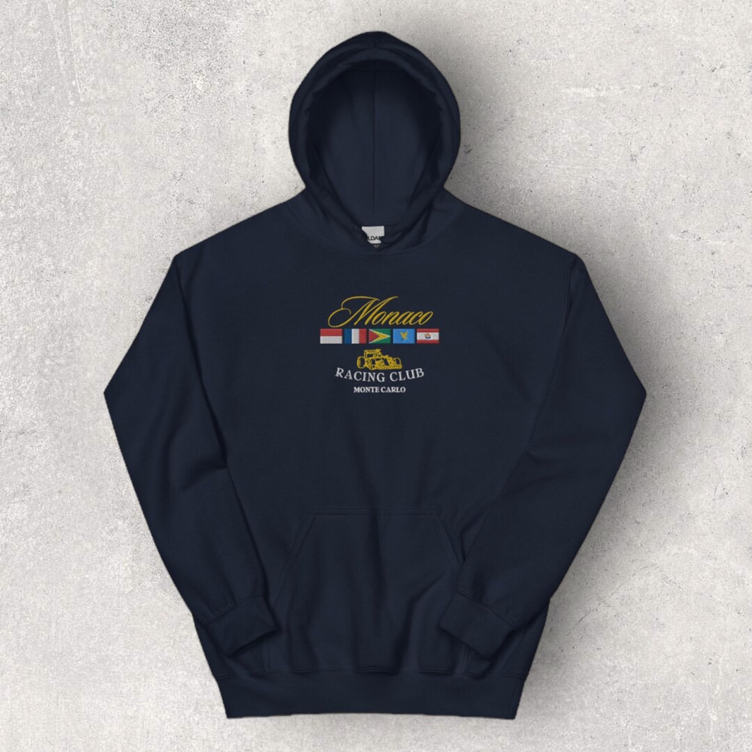 Monaco Racing Club Monte Carlo Premium Luxury Embroidered Hoodie - Etsy