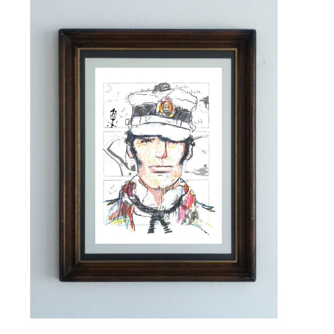 Corto Maltese, Poster of the Italian Graphic Novel by Hugo Pratt and ...