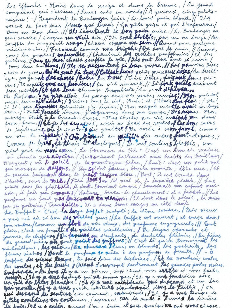 Arthur Rimbaud, Portrait of the Great French Poet, in Five Poems Les ...