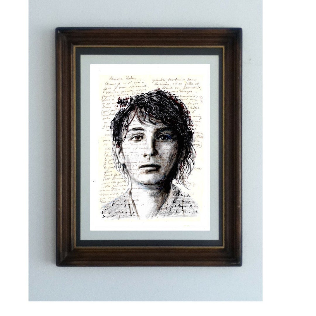 Camille Claudel, Portrait of the French Sculptress With a Handwritten ...