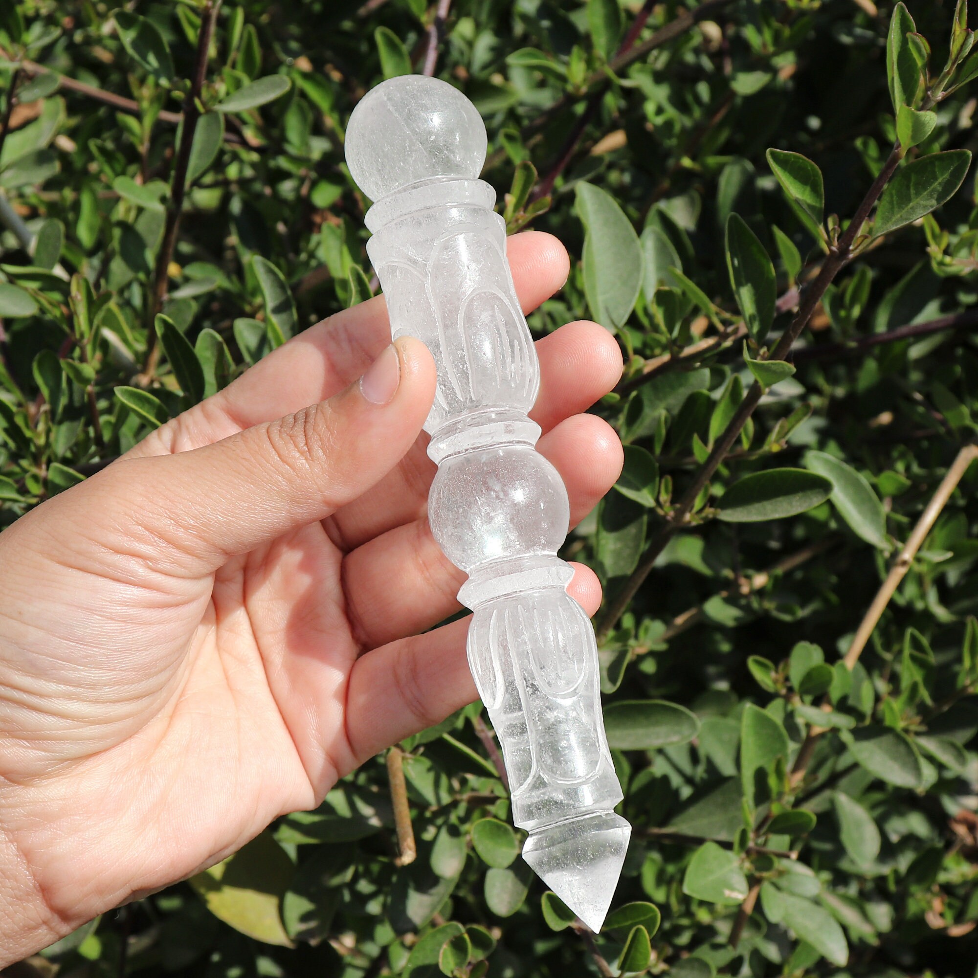 Crystal Quartz Carving Wand Crystal Quartz Carved Wand - Etsy Ireland
