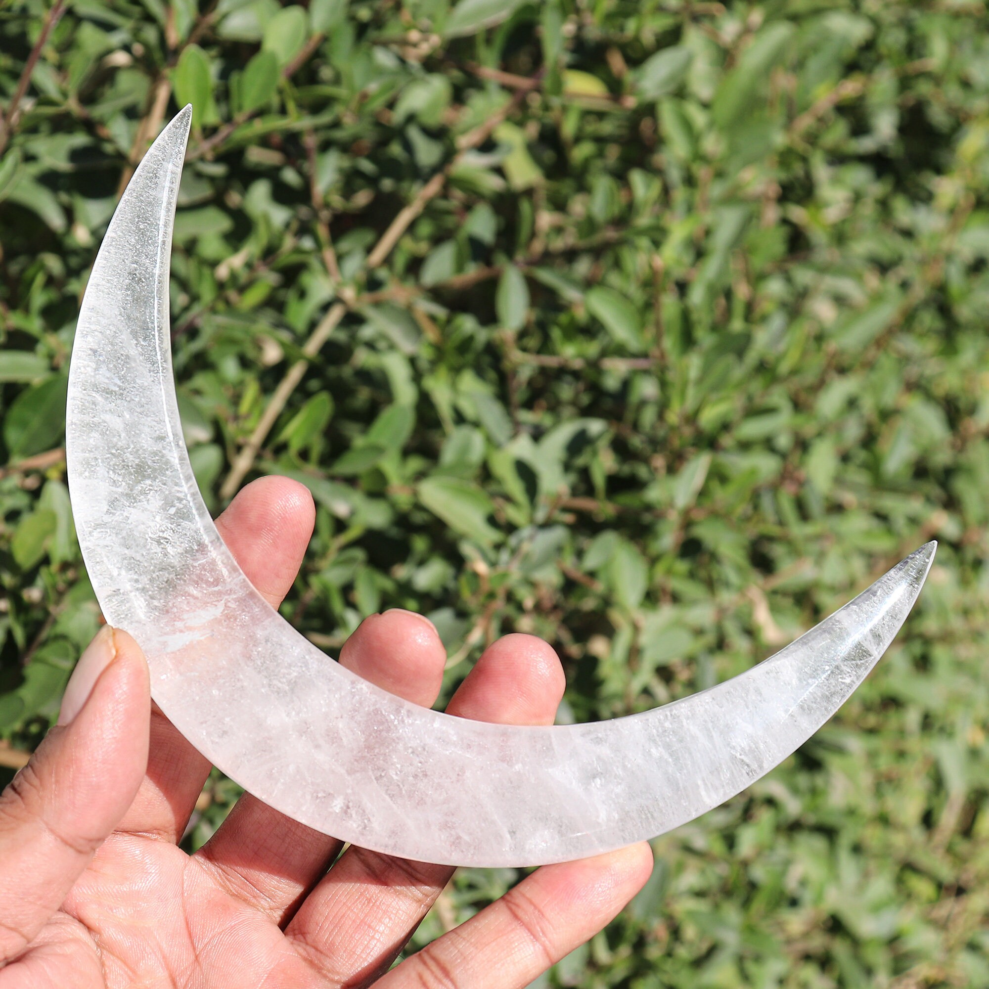 Crystal Quartz Crescent Moon crystal Quartz Gemstone Quartz - Etsy