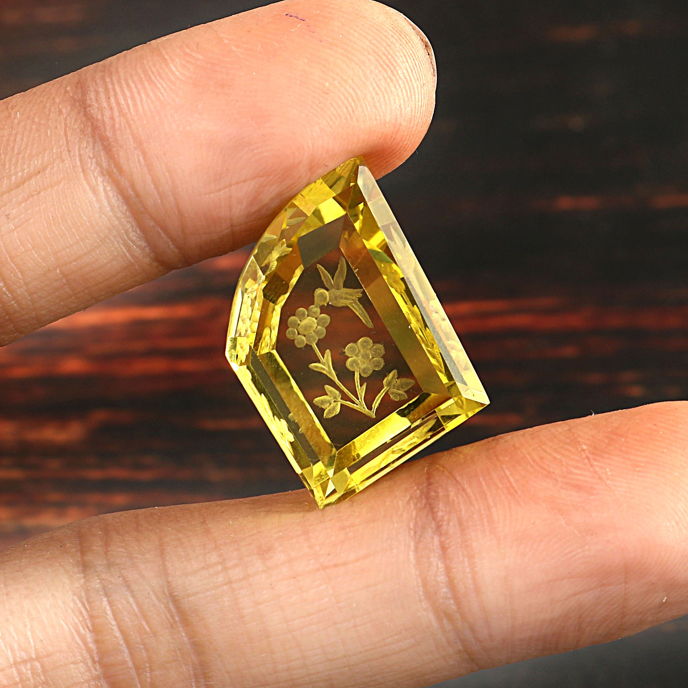 Lemon Quartz Fantasy Cut Stones, Natural Carved Gemstone,lemon Quartz ...