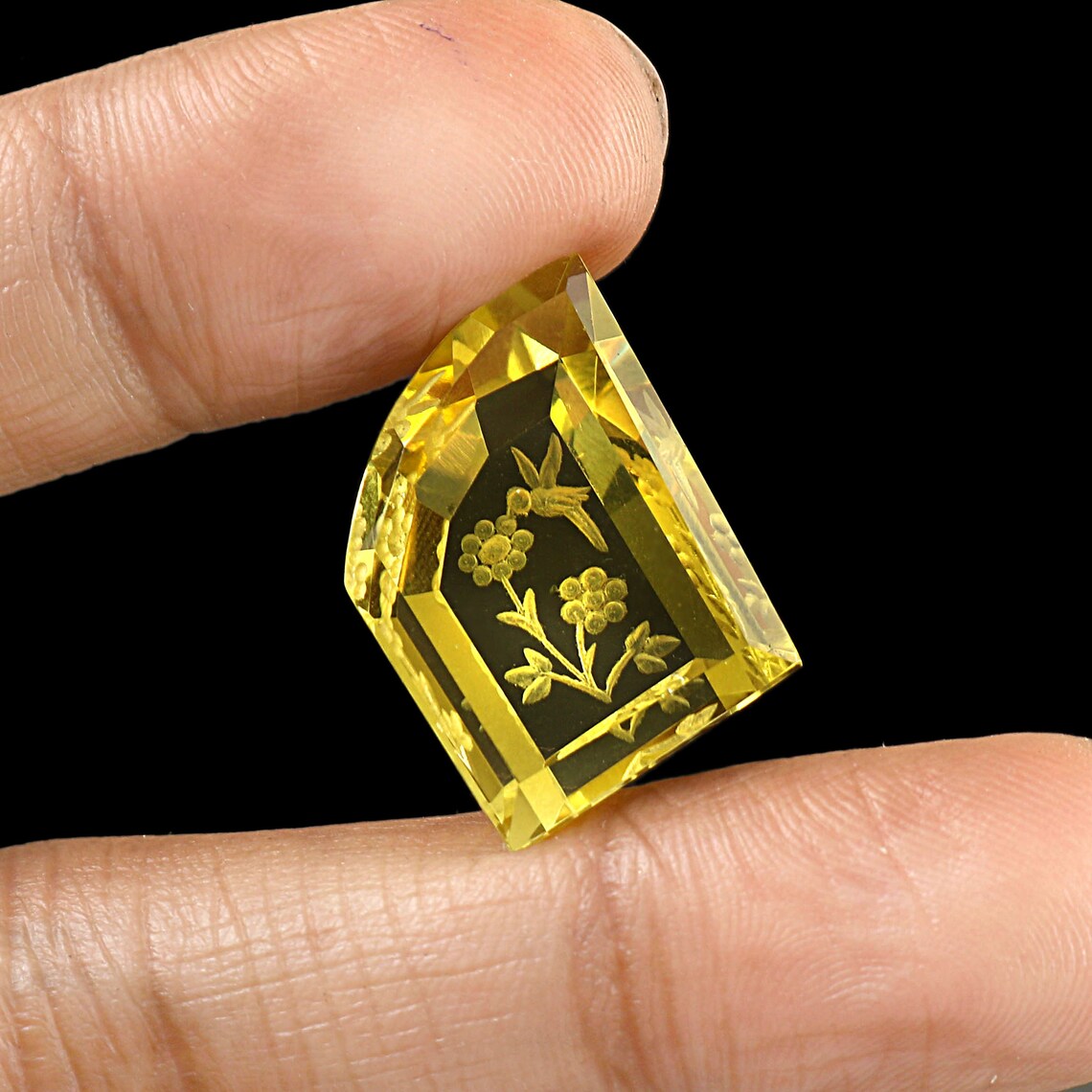 Lemon Quartz Fantasy Cut Stones, Natural Carved Gemstone,lemon Quartz ...