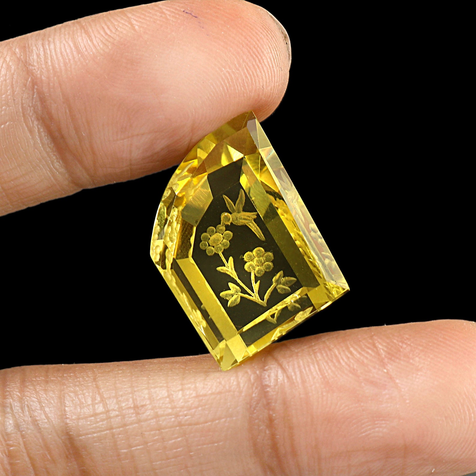 Lemon Quartz Fantasy Cut Stones, Natural Carved Gemstone,lemon Quartz ...