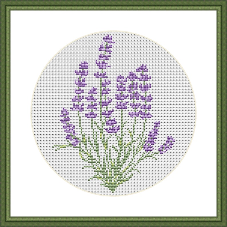 Lavender. Modern Cross Stitch Pattern. Provence Counted Cross - Etsy