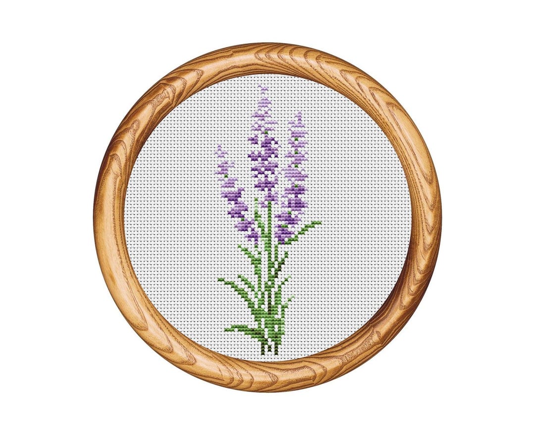 Lavender. Modern Cross Stitch Pattern. Provence Counted Cross Stitch ...