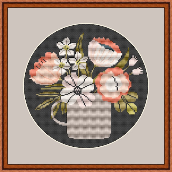 Counted Cross Stitch Pattern Flower