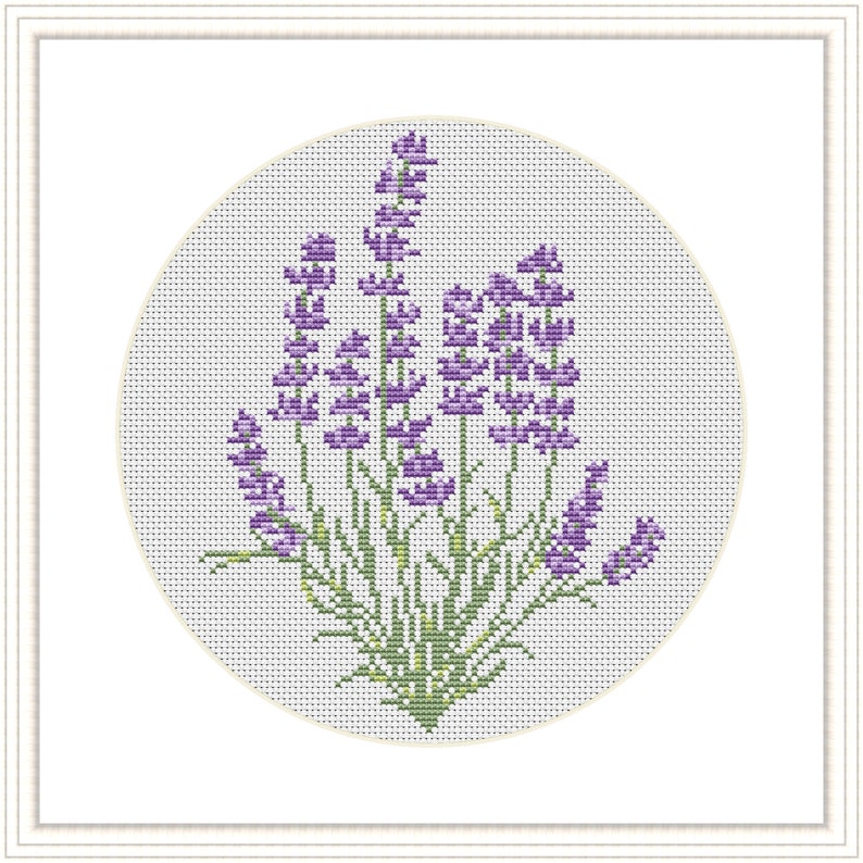 Lavender. Modern Cross Stitch Pattern. Provence Counted Cross - Etsy
