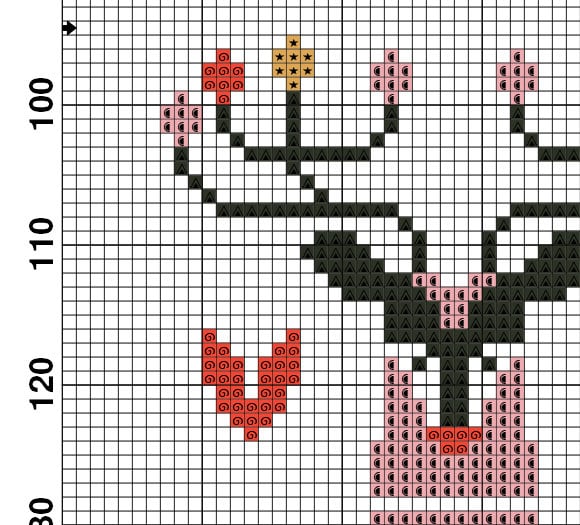 Cross Stitch Pattern Christmas Modern X-stitch Pattern | Etsy