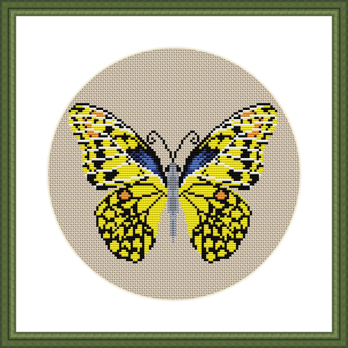 Butterfly Cross Stitch Pattern Flying Insect Nature Cross | Etsy