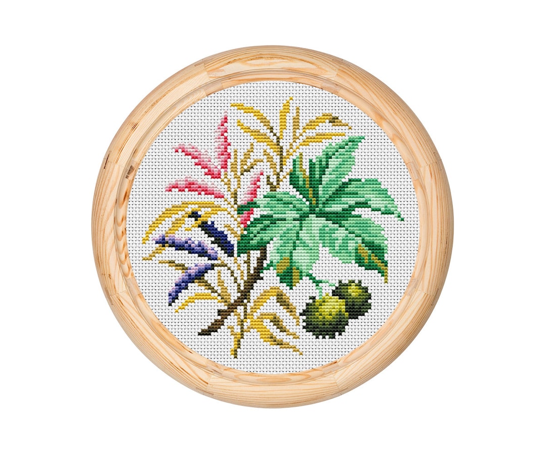 Vintage Flowers Cross Stitch Pattern, Antique Cross Stitch Design, Mini ...