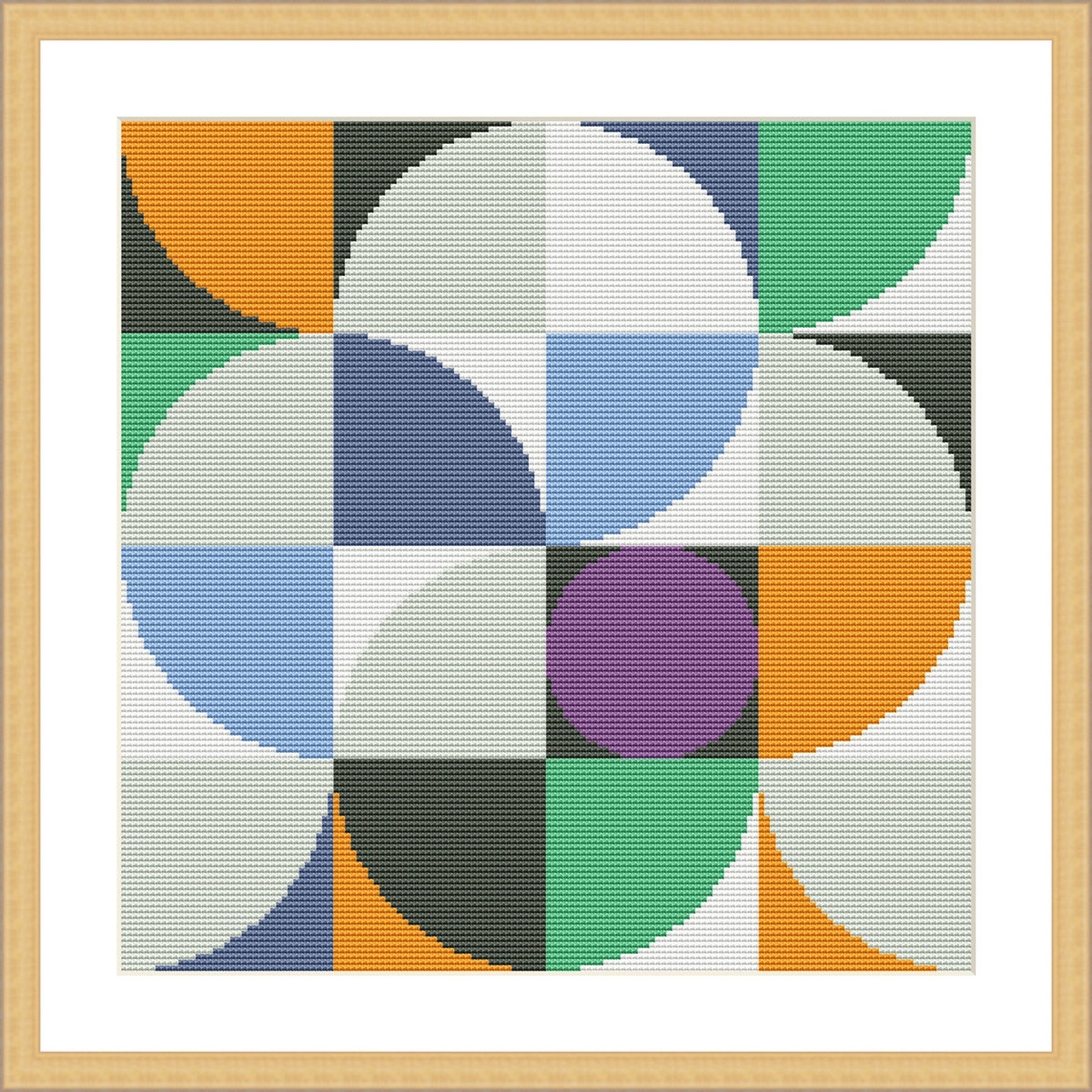 Abstract Geometric Cross Stitch Pattern, Modern X-stitch Pattern, Cross ...