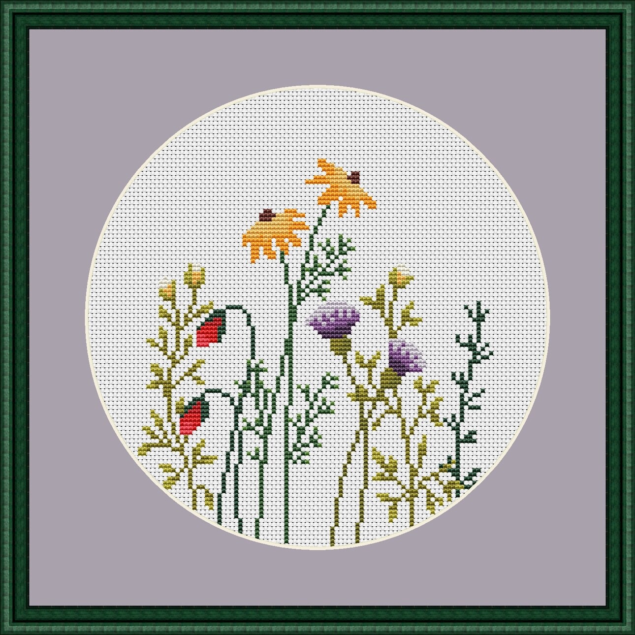 Wild Flowers. Modern Cross Stitch Pattern. Counted Cross - Etsy