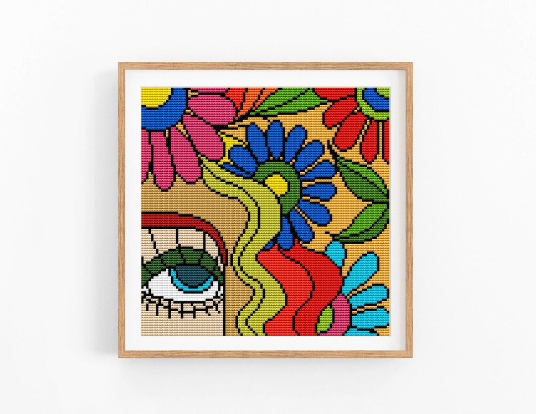 Abstract Cross Stitch Pattern, Love Modern X-stitch Pattern, Concept ...