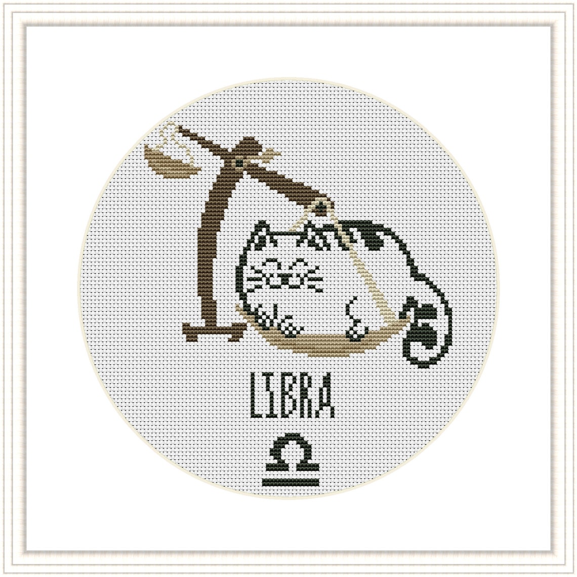 Cat Zodiac. Libra. Modern Cross Stitch Pattern. Counted Cross - Etsy