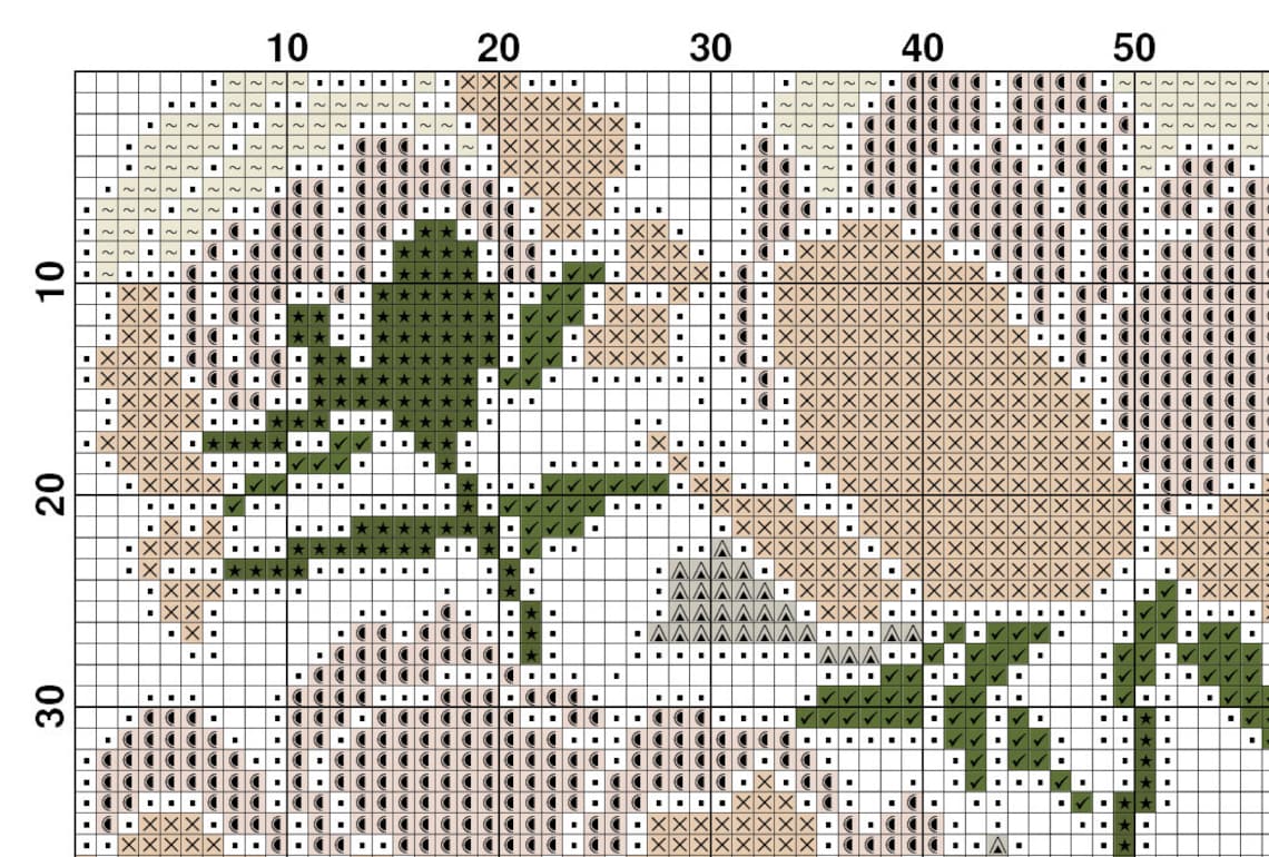 Cross Stitch Pattern Floral Abstract Art Modern X-stitch - Etsy