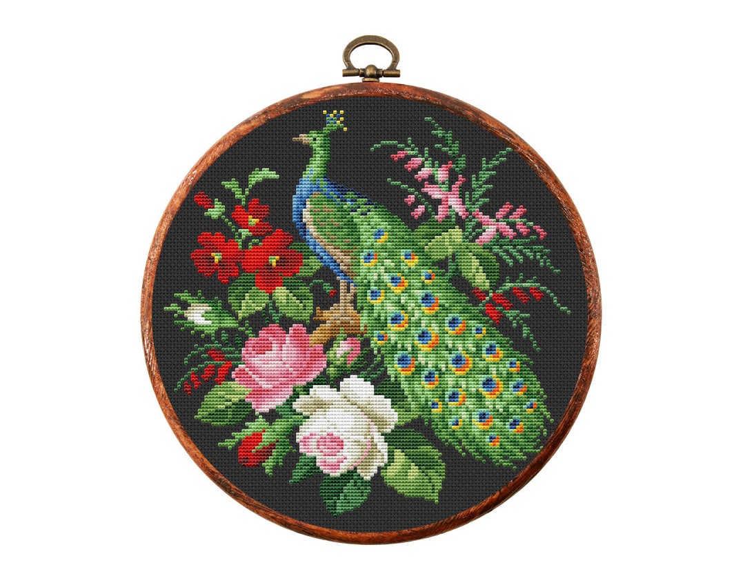 Vintage Flowers Cross Stitch Pattern, Antique Cross Stitch Design ...